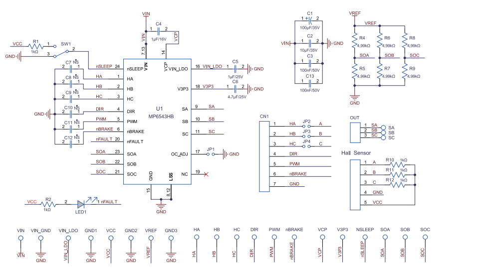 EV6543HB-L-00A: 2A, 3V ~ 22V, 3-Ph BLDC Motor Driver